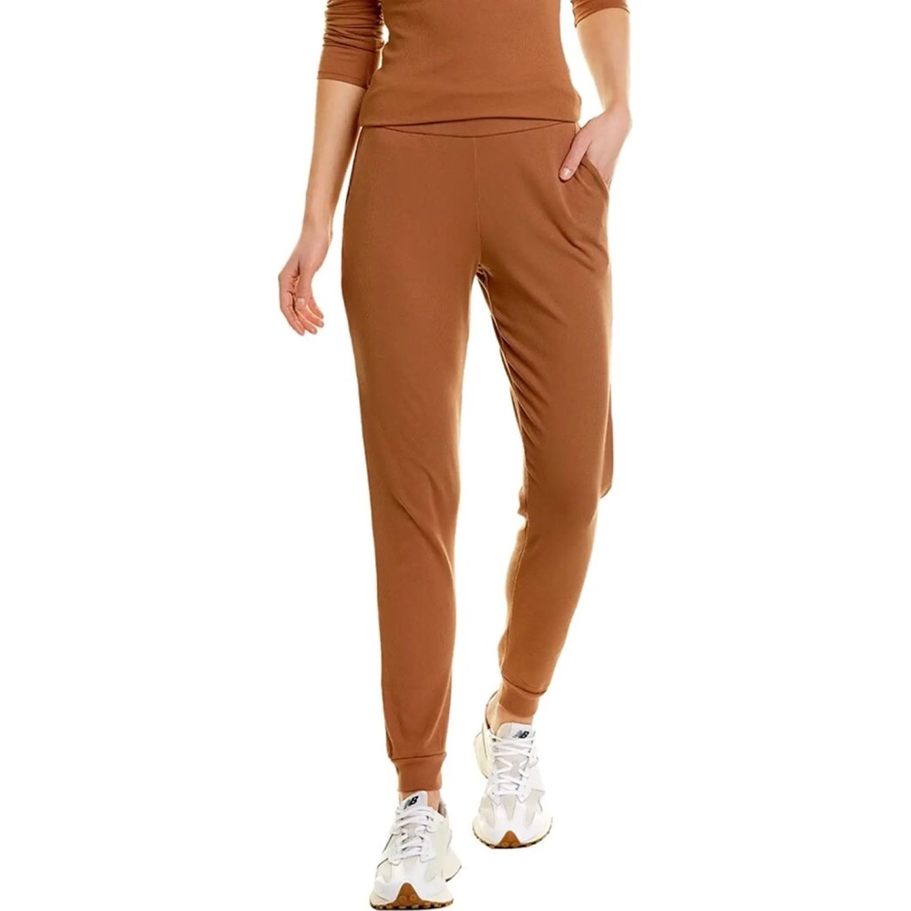 Commando Luxury Ribbed Joggers In Color Ochre - Gem